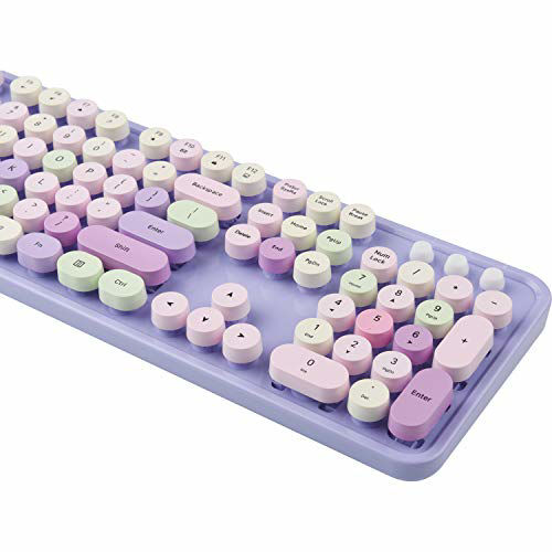 Getuscart Ubotie Colorful Computer Wireless Keyboard Mouse Combos