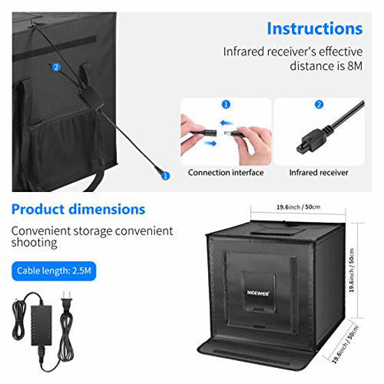 GetUSCart- Neewer Photo Studio RGBW Light Box with Infrared Remote ...