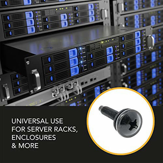 GetUSCart- 10/32 Rack Screws Carbon Steel with Nylon Rack Washers (50 ...