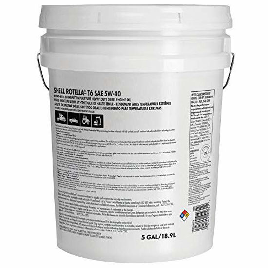 GetUSCart- Shell Rotella T - 550046217 6 Full Synthetic 5W-40 Diesel ...