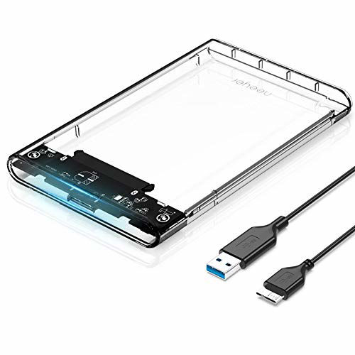 GetUSCart- Neeyer 2.5" Hard Drive Enclosure, USB 3.0 to SATA III Clear ...