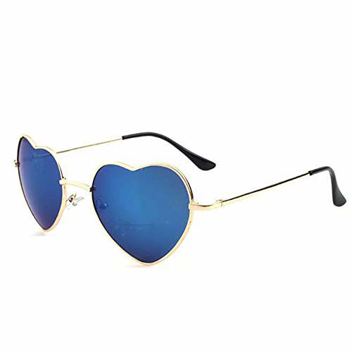 Getuscart Meyison Heart Shaped Sunglasses Thin Metal Frame Cute