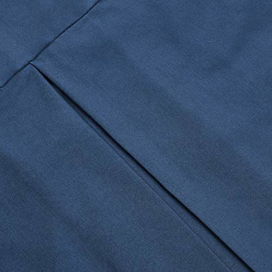 GetUSCart- AmazonBasics Pleated Bed Skirt - Twin, Navy Blue