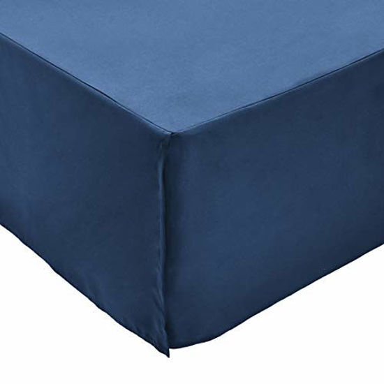 GetUSCart- AmazonBasics Pleated Bed Skirt - Twin, Navy Blue