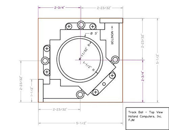 GetUSCart- 3 inch Arcade Game LED Color Changing trackball with USB and ...