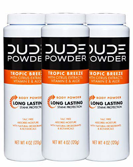 GetUSCart- DUDE Body Powder, Tropic Breeze 4 Ounce (3 Bottle Pack ...