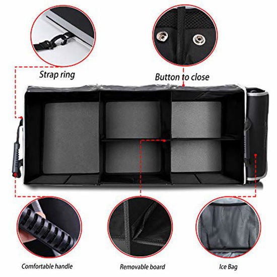 GetUSCart- Extra Large Collapsible Trunk Organizer With Cooler Bag,3 ...
