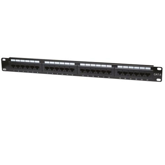 GetUSCart- Intellinet 24-Port Cat6 Wall-Mount Patch Panel - Connects ...