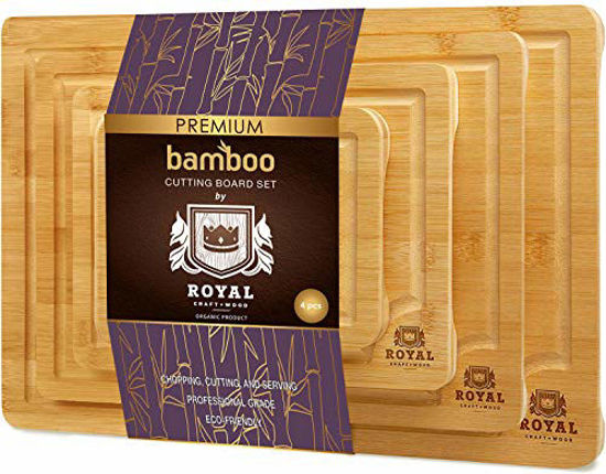 GetUSCart- Natural Bamboo Cutting Board with Juice Groove - Kitchen ...