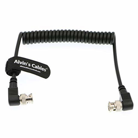 GetUSCart- Alvin's Cables HD SDI Coiled Cable Right Angle BNC to Right Angle BNC