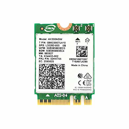 GetUSCart- Wi-Fi 6 (Gig+) Desktop Kit, AX200, 2230, 2x2 AX+BT, Includes ...