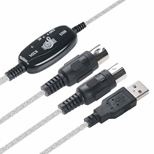 GetUSCart- TENINYU USB to MIDI Cable Converter 2 in 1 PC to Synthesizer ...