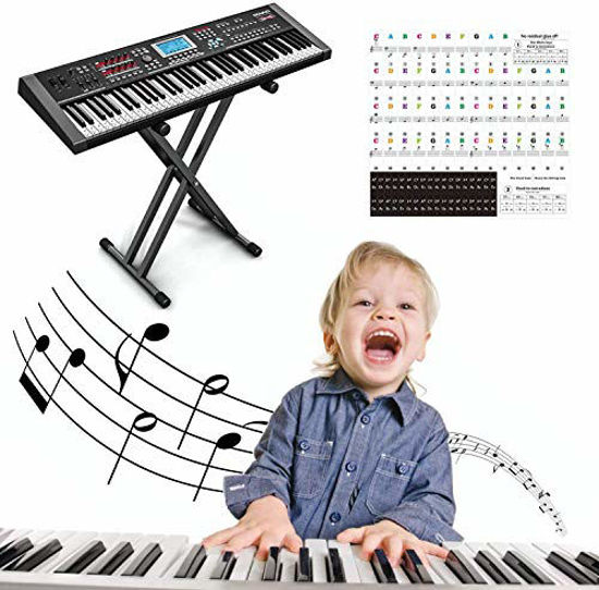 GetUSCart- Piano Keyboard Stickers for 88/61/ 54/49 Key,Colorful ...