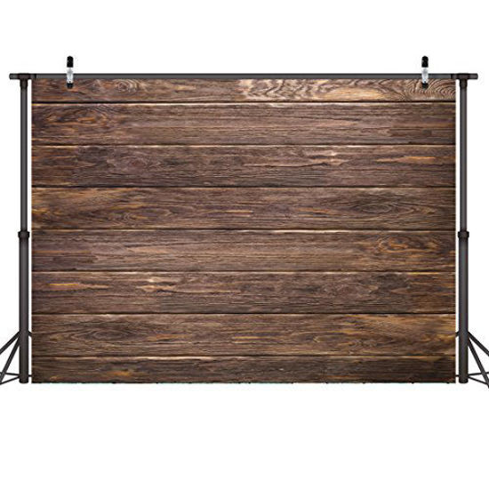 GetUSCart- LYWYGG 7x5ft Thin Vinyl Brown Wood Backdrop Photographers ...