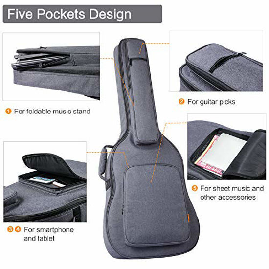 GetUSCart- CAHAYA Guitar Bag Acoustic Reinforced 0.8 Inch Thick Sponge ...