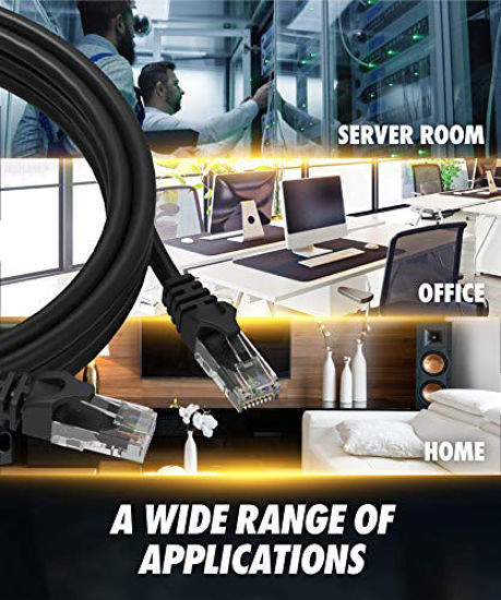 GetUSCart- Cat6 50 ft Ethernet Cable, RJ45, Lan, utp, Cat 6, Network ...