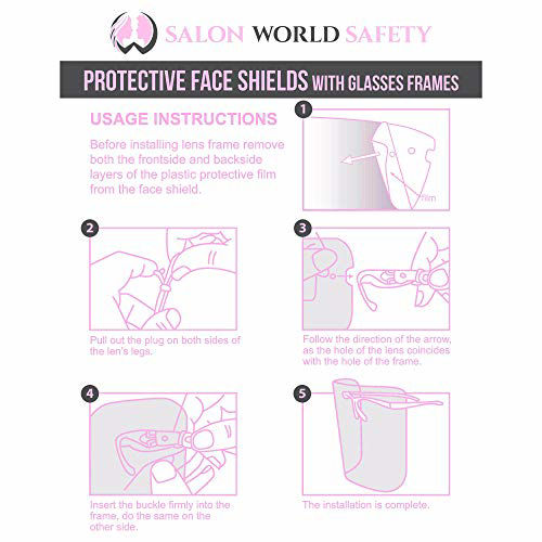 GetUSCart- TCP Global Salon World Safety Face Shields with Pink Glasses ...