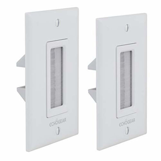 GetUSCart- Echogear Wall Brush Plate for Hiding Up to 8 Low Voltage ...