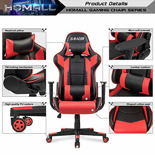 GetUSCart- Homall Gaming Chair Office Chair High Back Computer Chair ...