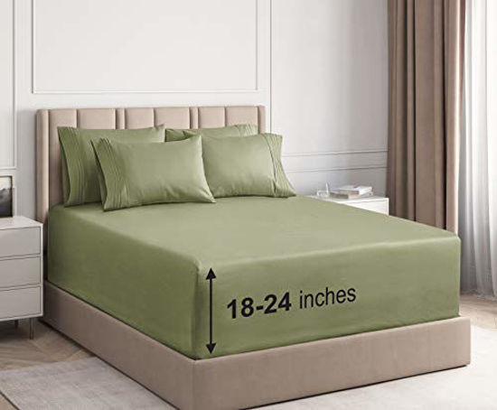 GetUSCart- Extra Deep Pocket Sheets - 6 Piece Sheet Set - King Size ...