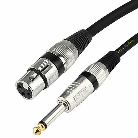 Studio Audio Cable 100ft XLR To 1/4 Inch Mono Cable - Professional Microphone Cable For Studio ...