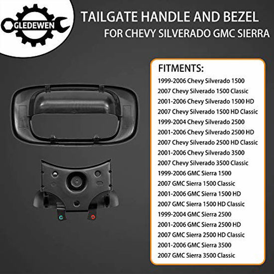GetUSCart- Tailgate Handle Latch and Bezel Trim with Rod Clips | for ...