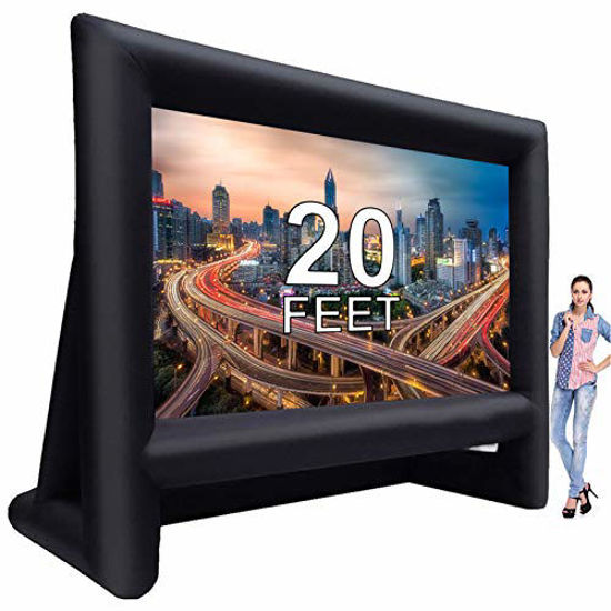 GetUSCart- 20 Feet Inflatable Outdoor Movie Projector Screen,Blow ...