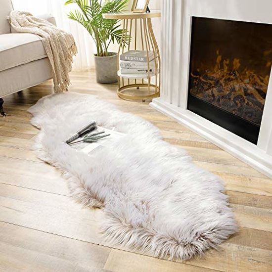 GetUSCart- Ashler Soft Faux Sheepskin Fur Chair Couch Cover Area Rug ...