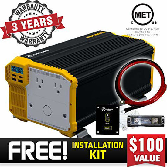 GetUSCart- Krieger 4000 Watts Power Inverter 12V to 110V, Modified Sine ...