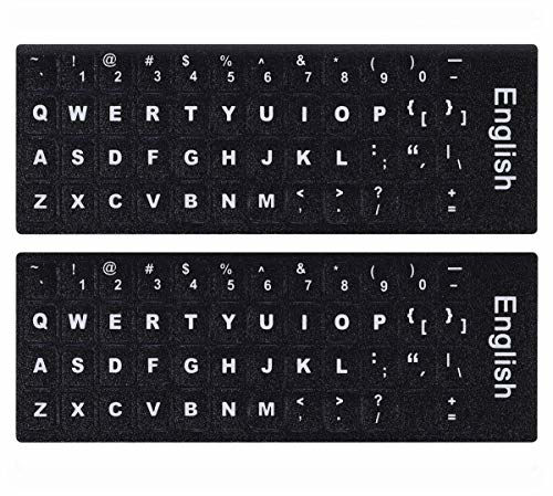 GetUSCart- (2PCS Pack) PC Keyboard Stickers, Universal English Keyboard ...