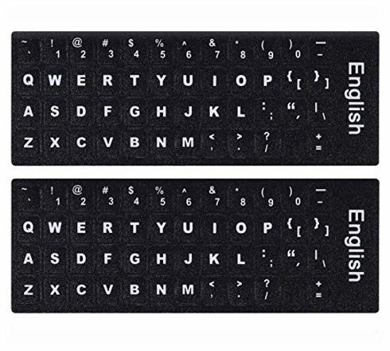 GetUSCart- (2PCS Pack) PC Keyboard Stickers, Universal English Keyboard ...