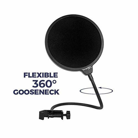 GetUSCart- Dragonpad USA Microphone Pop Filter, for Blue Yeti, Blue ...