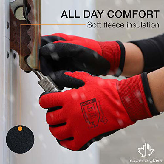 GetUSCart- Superior Winter Work Gloves - Fleece-Lined with Black Tight ...