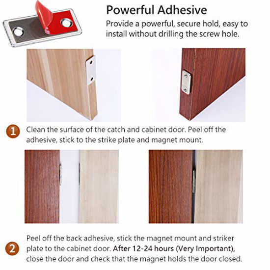 GetUSCart- Cabinet Door Magnets Jiayi 10 Pack Ultra Thin Magnetic Door ...
