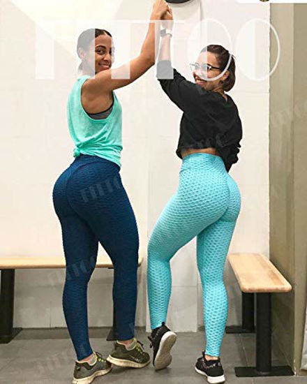 Getuscart Fittoo Womens High Waist Yoga Pants Tummy Control Scrunched