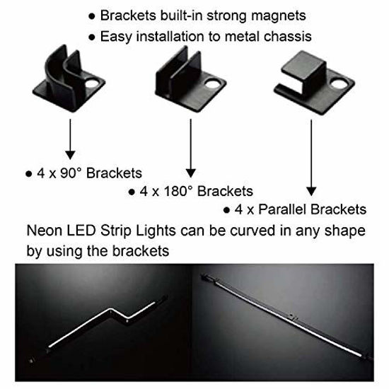 GetUSCart- NEON Digital RGB LED Strip Kit, PC Addressable LED Strip for ...