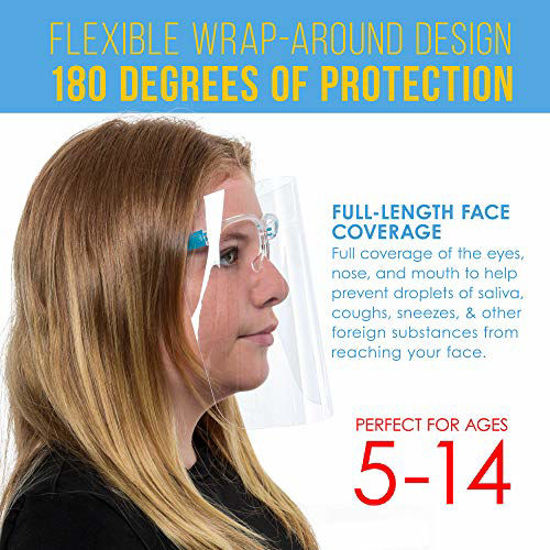 GetUSCart- TCP Global Salon World Safety 200 Kids Face Shields with ...
