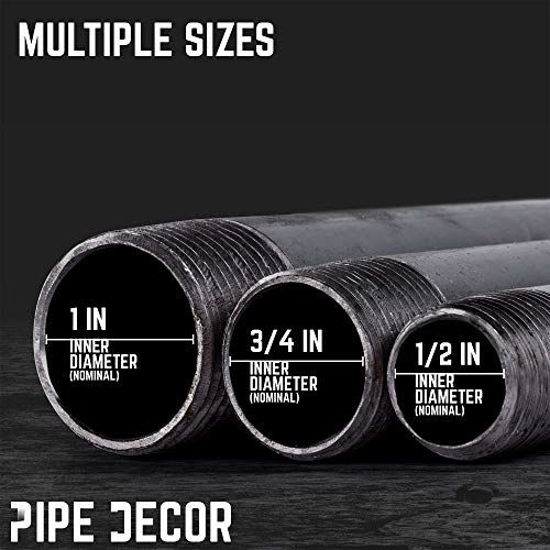 GetUSCart- PIPE DÉCOR 1/2? x 11? Malleable Cast Iron Pipe Nipple, Pre ...