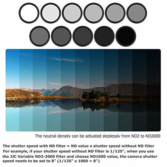GetUSCart- JJC 67mm ND Filter ND2-2000 VND Variable Neutral Density Adjustable Fader for Sony FE ...
