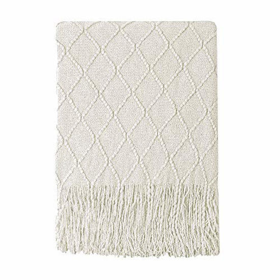 GetUSCart- Bourina Textured Solid Soft Sofa Throw Couch Cover Knitted ...