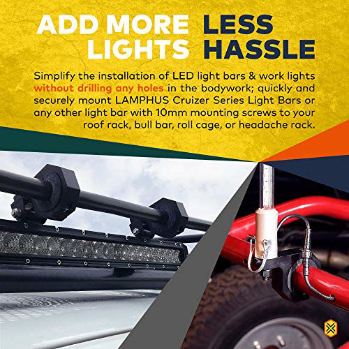 GetUSCart- Off-Road ATV UTV Light Bar Mount Mounting Bracket Bar Clamp ...