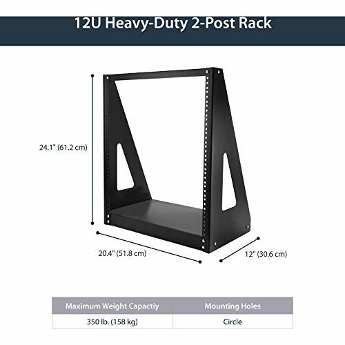 GetUSCart- StarTech.com 12U Heavy Duty 2 Post Open Frame Network Rack ...