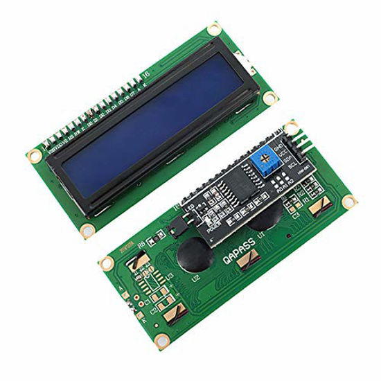 GetUSCart- IIC/I2C/TWI LCD 1602 16x2 Serial Interface Adapter Module Blue Backlight for Ar-duino ...