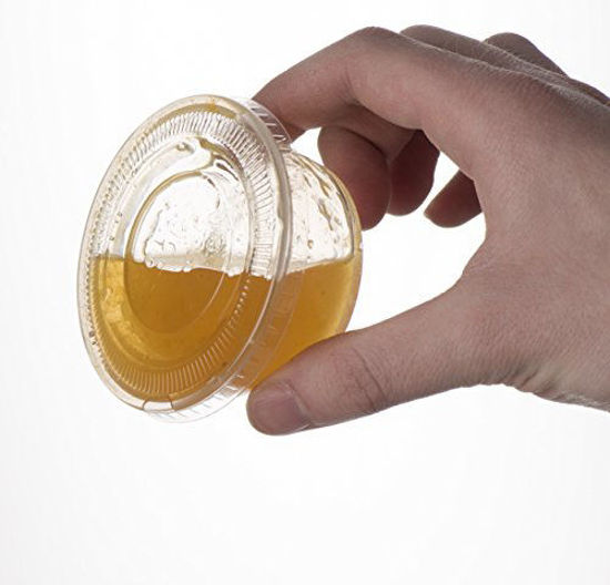 GetUSCart- [100 Sets - 3.25 oz.] Plastic Disposable Portion Cups With Lids