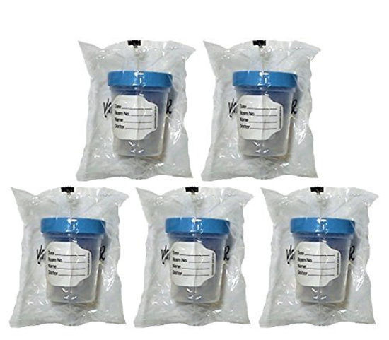 GetUSCart- 5 Pack of 4oz Sterile Specimen Cups Individually Bagged with ...