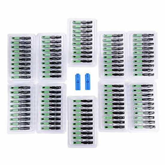 GetUSCart- 100Pcs Embedded Optic Fiber Connector SC/APC Quick Fast Cold Connector Connection ...