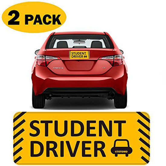 GetUSCart- TOTOMO Student Driver Magnet Sticker - (Set of 2) 10"x4 ...