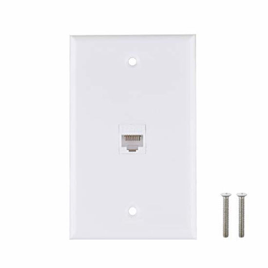 GetUSCart- Ethernet Wall Plate, 1 Port Cat6 Keystone Female to Female ...