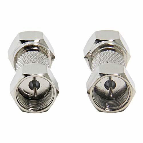 GetUSCart- Male to Male Coax Connector, 2-Pack 75 Ohm F Type RG6 ...