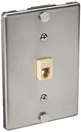 GetUSCart- Leviton C0256-SS Telephone Wall Phone Wallplate Surface ...
